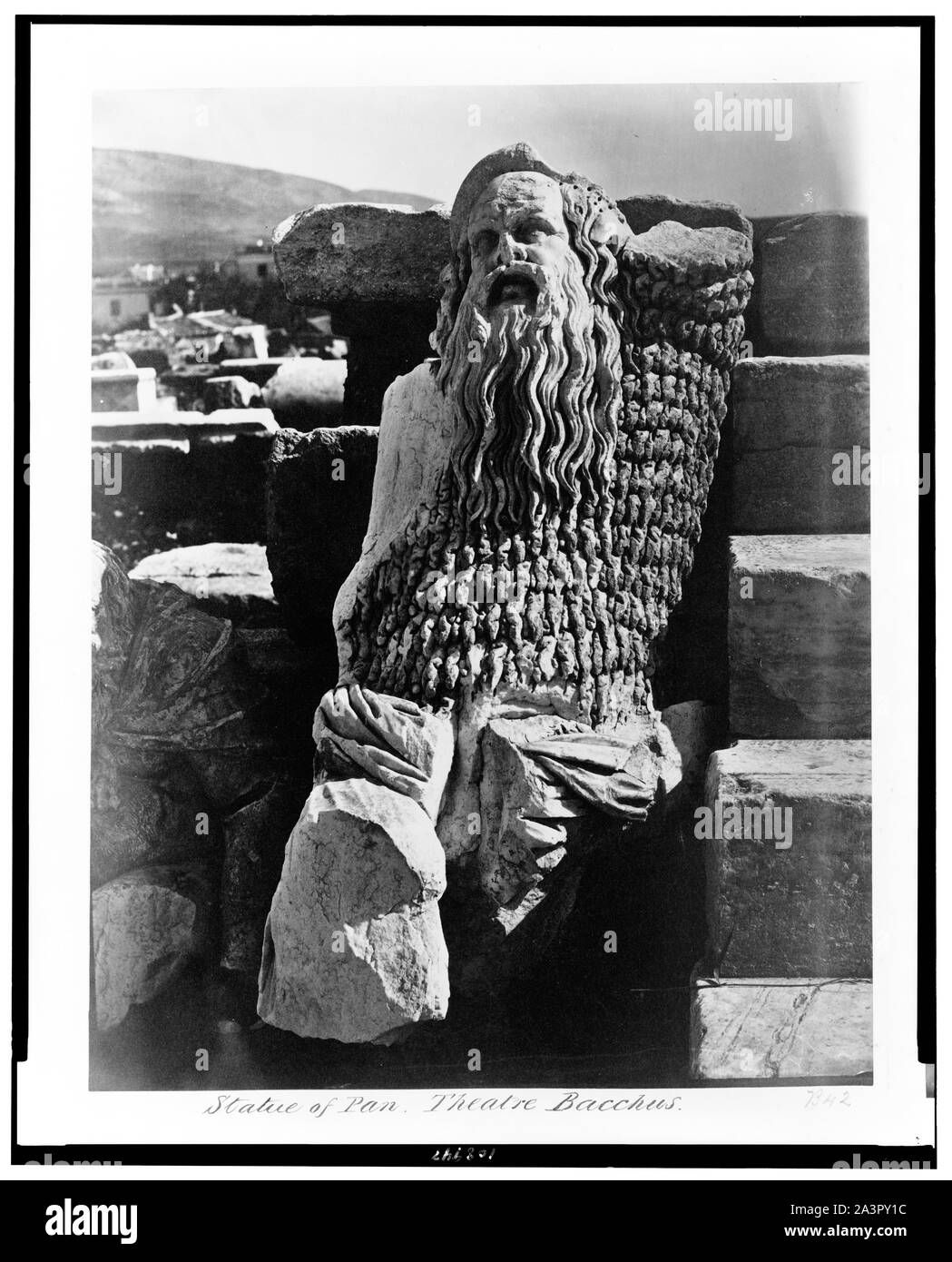 Statue of Pan. Theatre Bacchus Stock Photo - Alamy