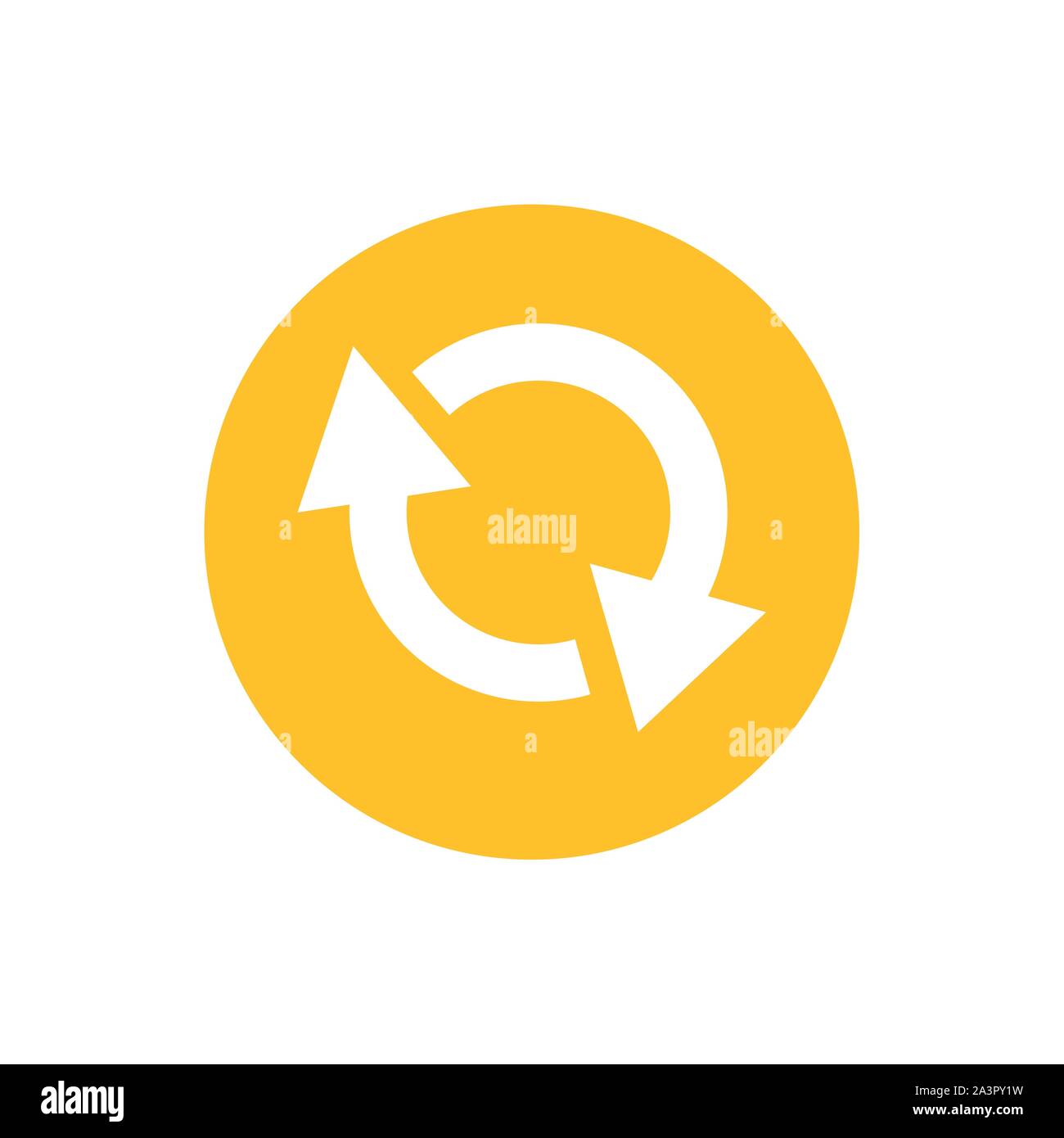 icon of reload arrow in color circle illustration Stock Vector Image ...