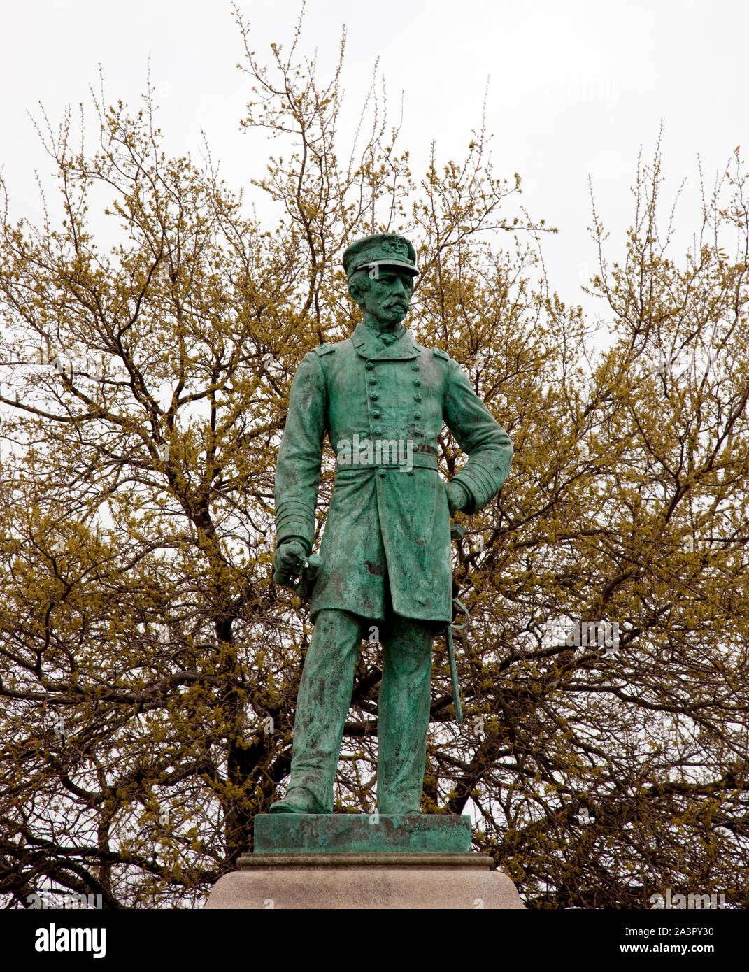 Statue of Rear Admiral Raphael Semmes, Mobile, Alabama Stock Photo - Alamy