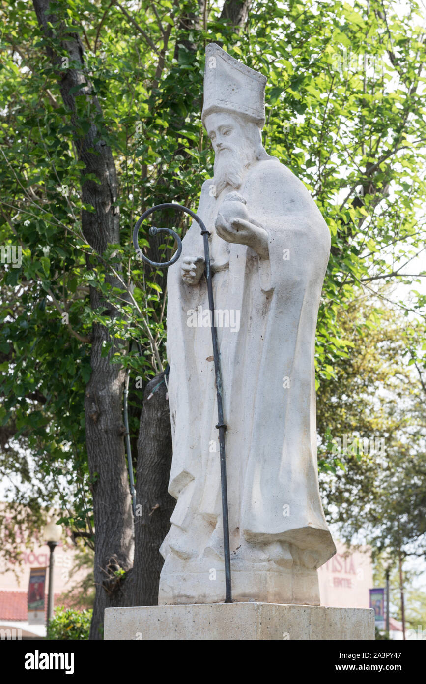 Statue of Saint Augustine, patron saint of Laredo, Texas, erected ...