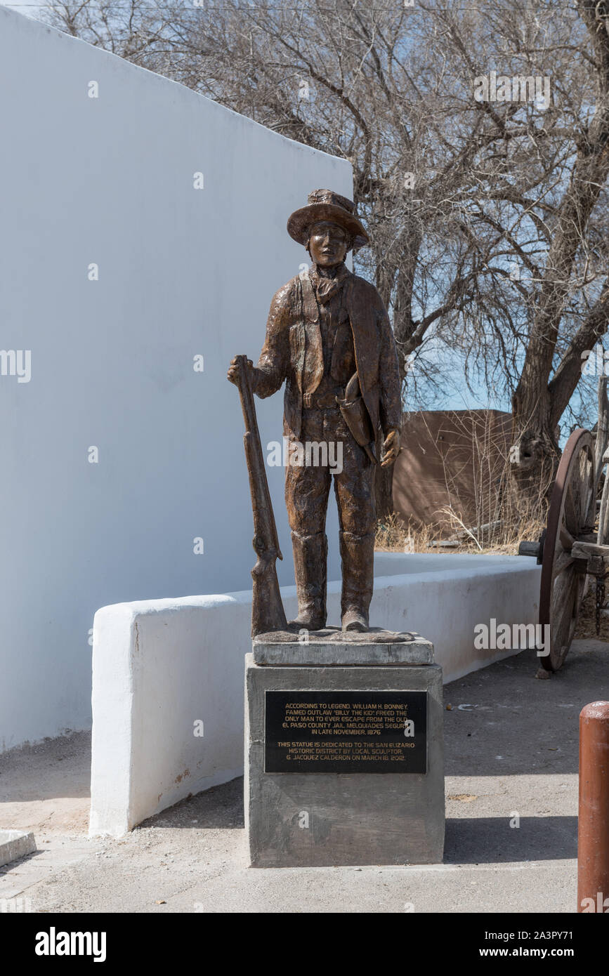 Statue of William Bonney, or Billy the Kid, in the arts district of ...