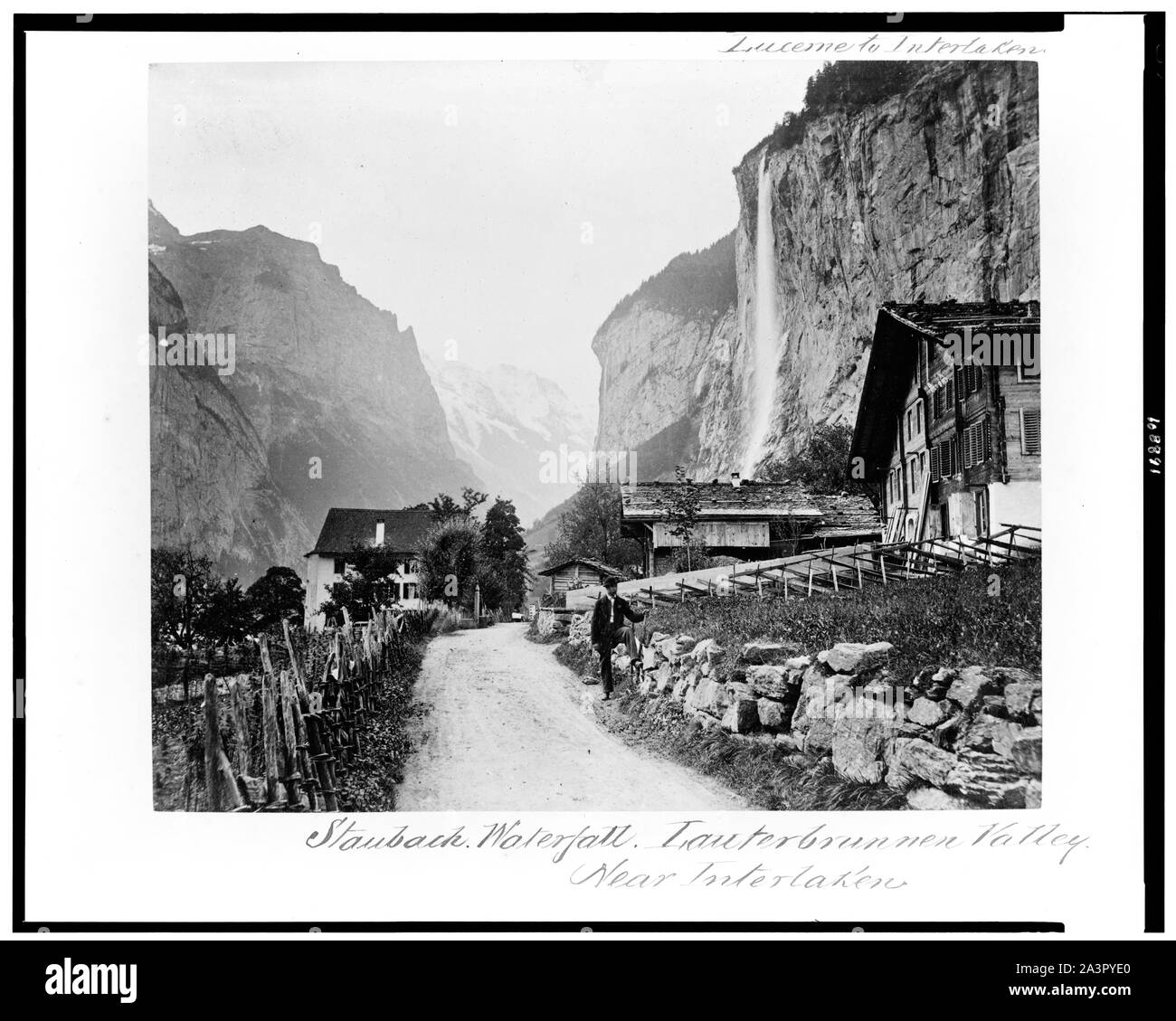 Staubach. Waterfall. Lauterbrunnen Valley. Near Interlaken Stock Photo ...