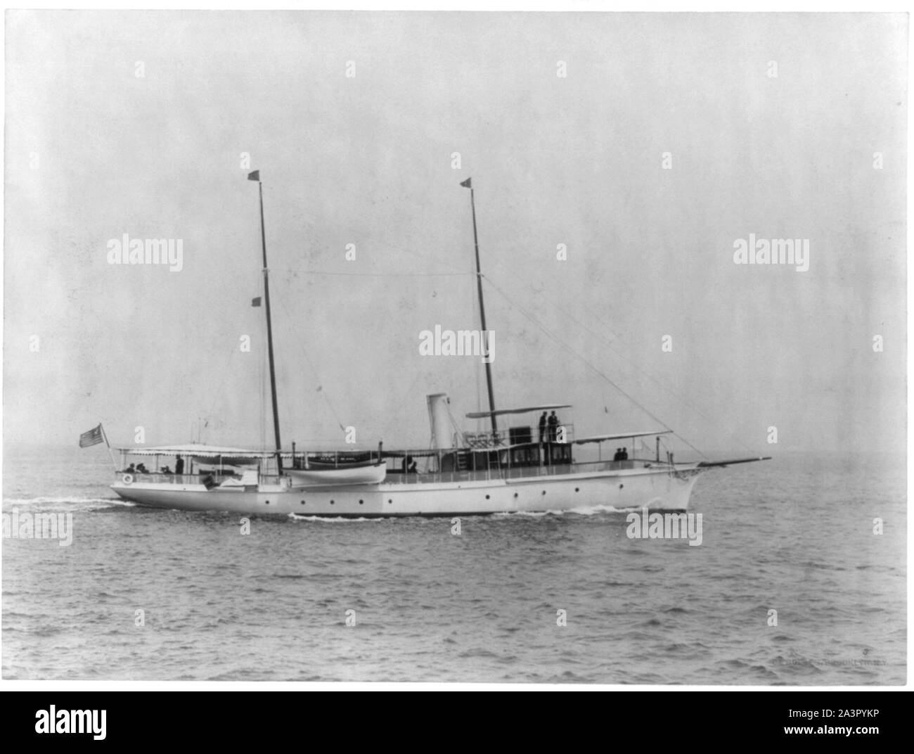 Steam yachts: ANA - side view with bow to right Stock Photo - Alamy