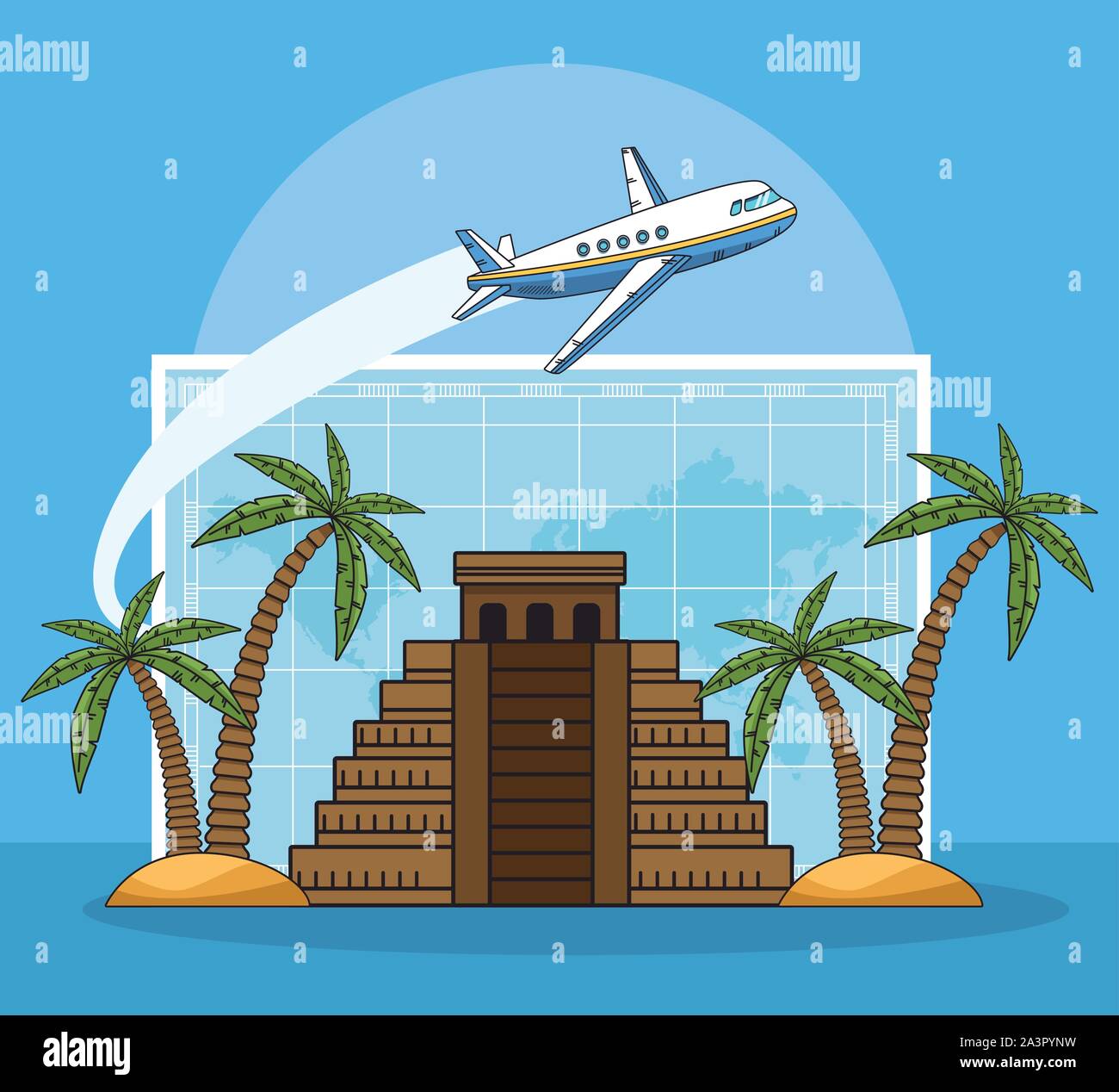 iconic pyramids and world travel design Stock Vector Image & Art - Alamy