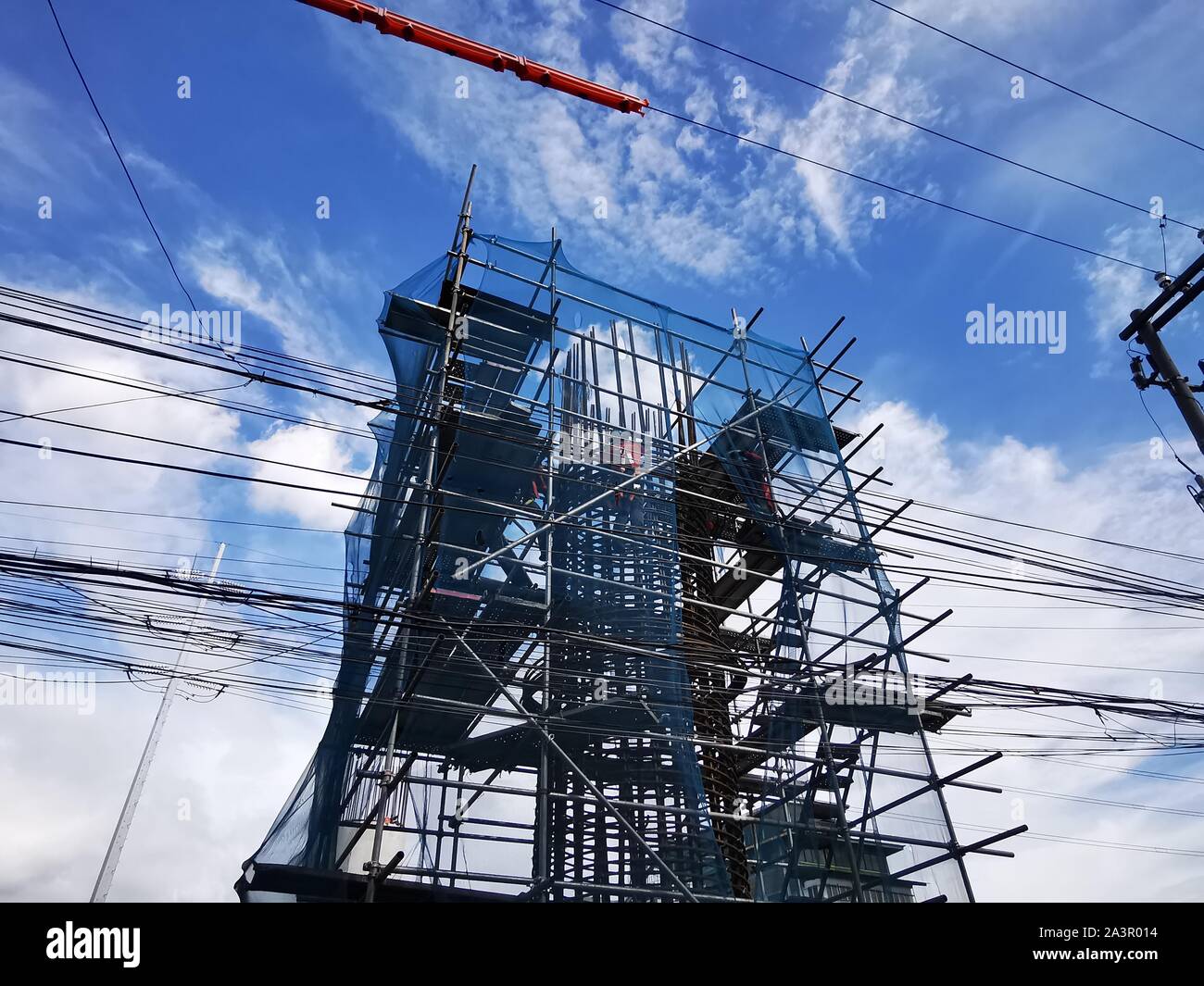 Manila, Philippines. 09th Oct, 2019. The construction of Skyway 3 is ...