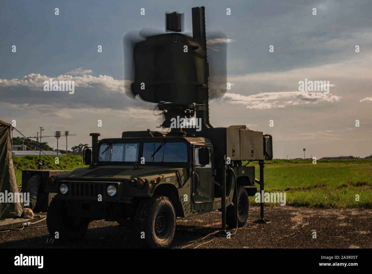 U.S. Marines with Marine Air Control Squadron 4 conduct a flight check ...