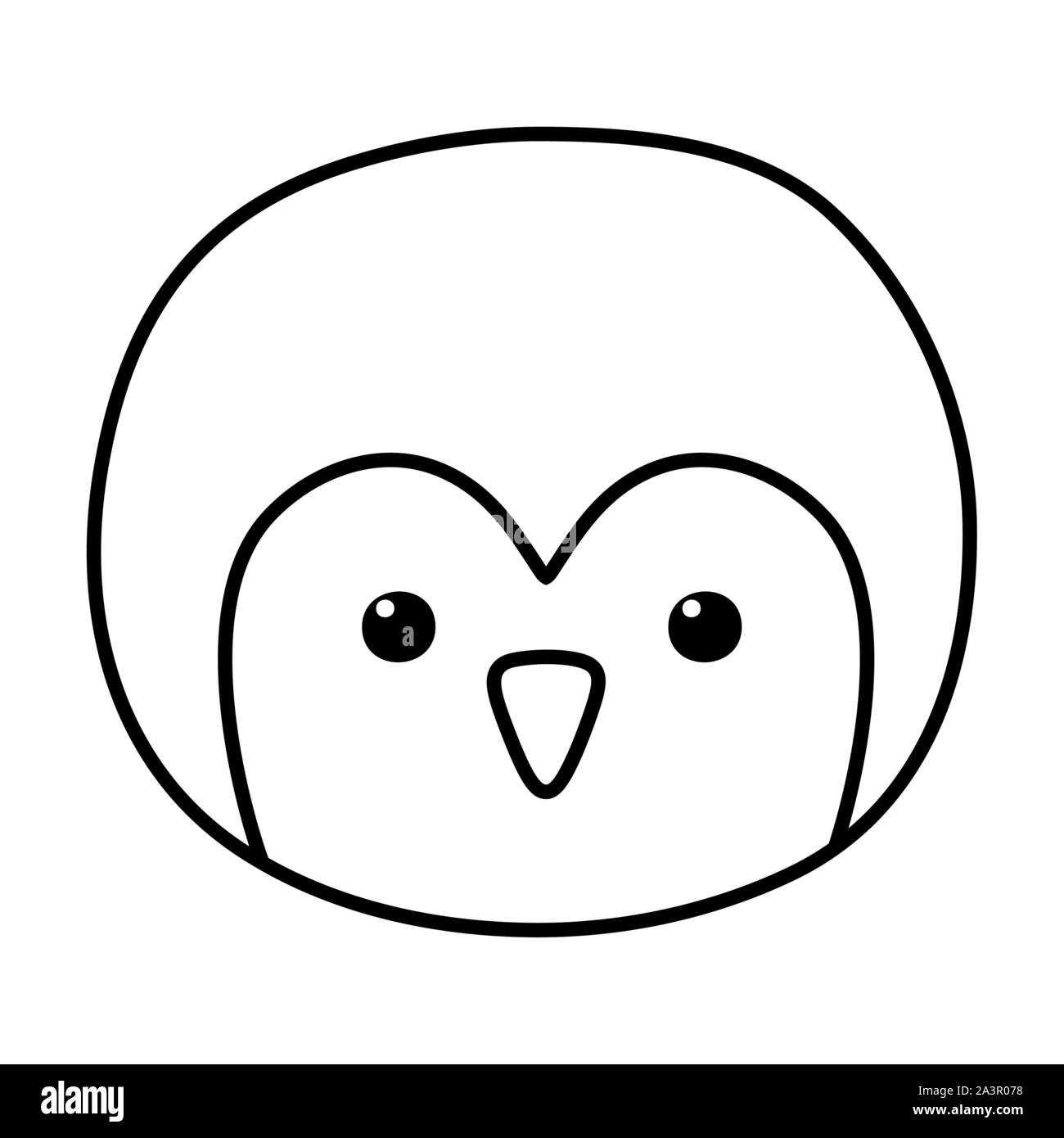 Penguin face Black and White Stock Photos & Images - Alamy