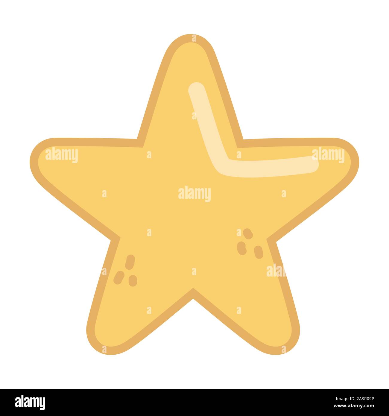 gold star decoration icon on white background vector illustration Stock ...