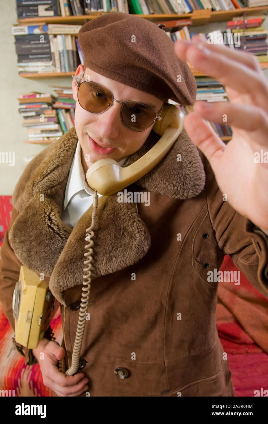 Angry casual old man talking hi-res stock photography and images - Alamy