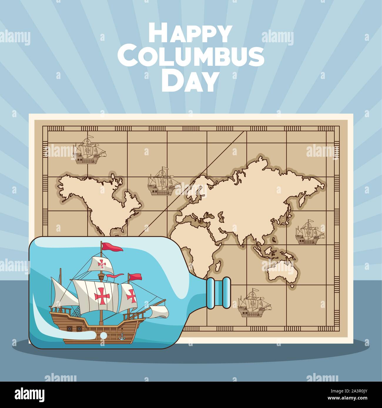 Christopher columbus world voyage map hi-res stock photography and ...