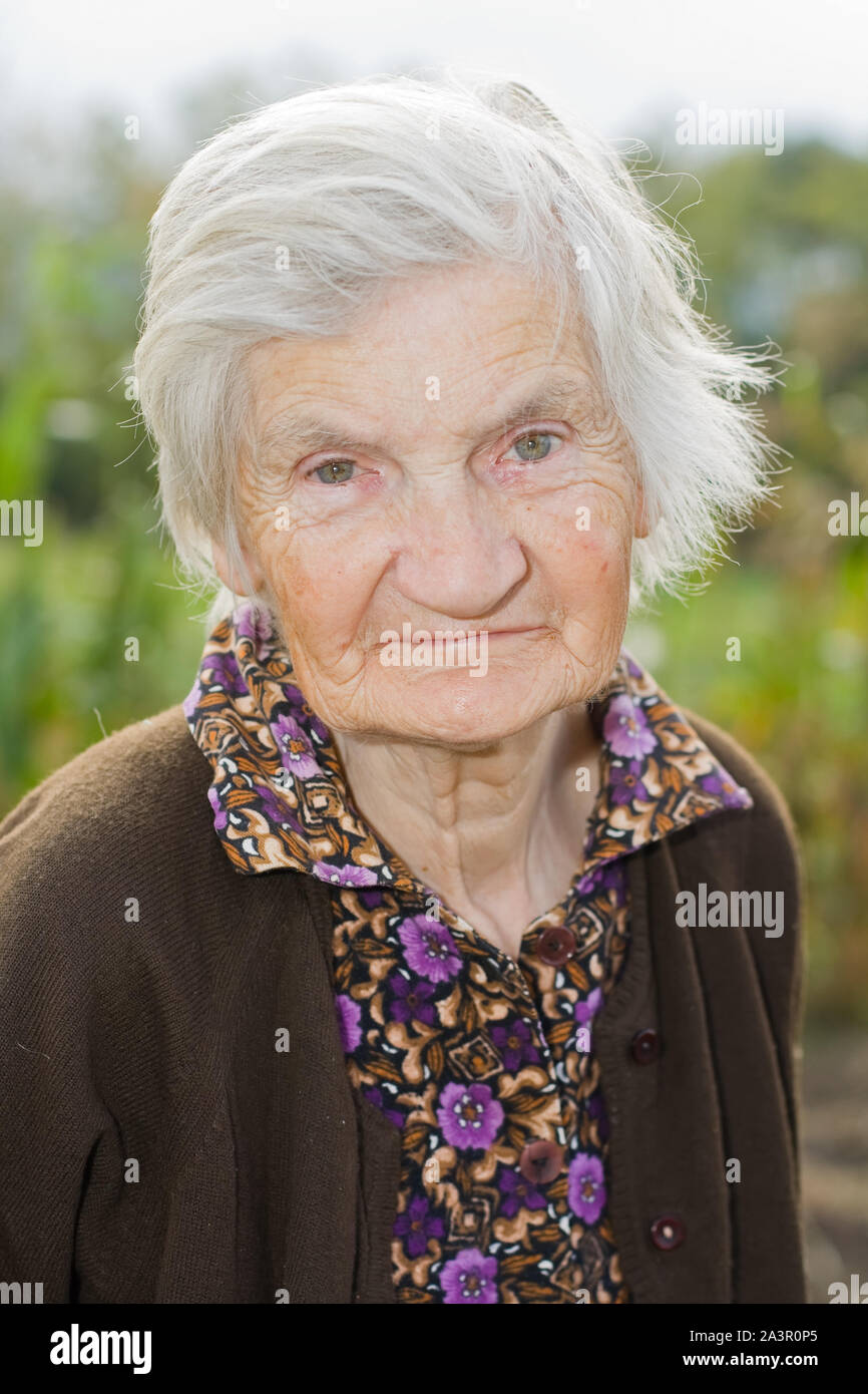 Granny fun in garden hi-res stock photography and images - Alamy