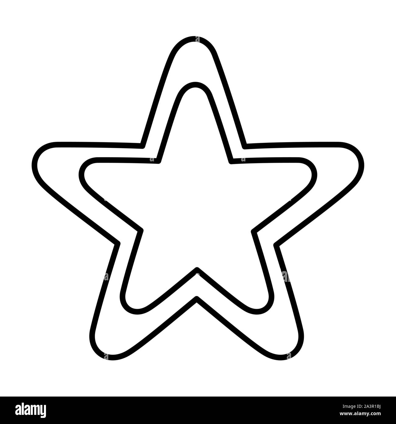 star decoration icon on white background vector illustration line style ...