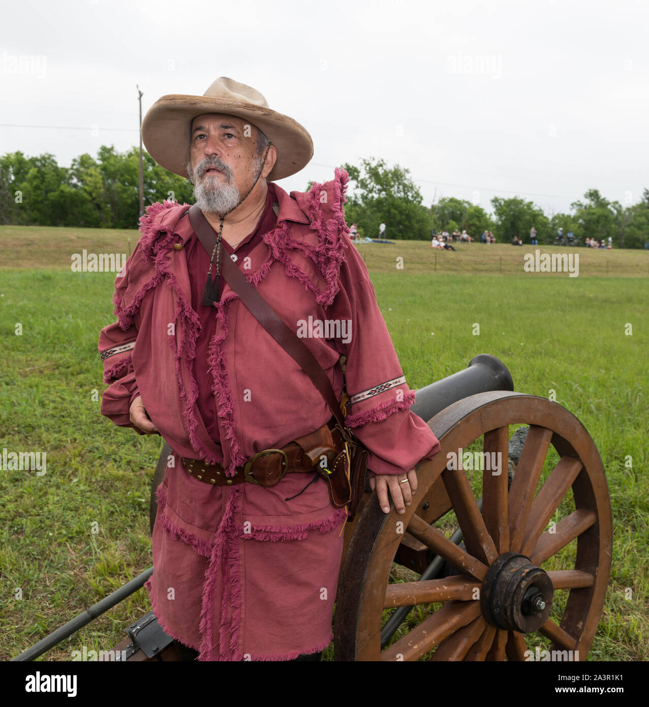 Steve van Roeder as a Texan artillery gunner at the annual Battle of ...