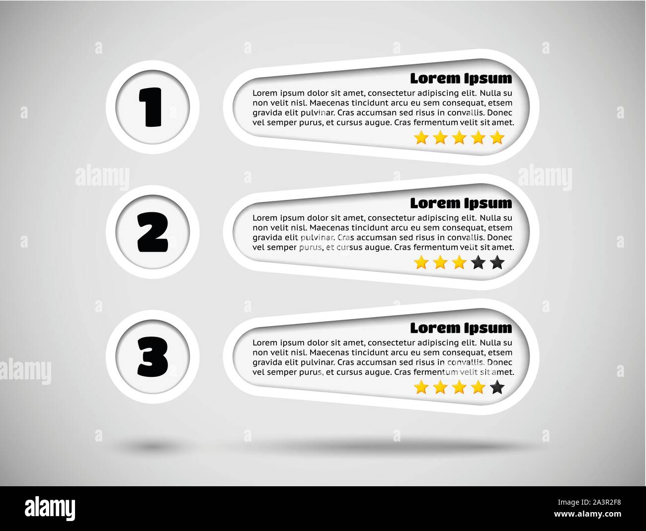 Infographics with menu items and rating Stock Vector Image & Art - Alamy