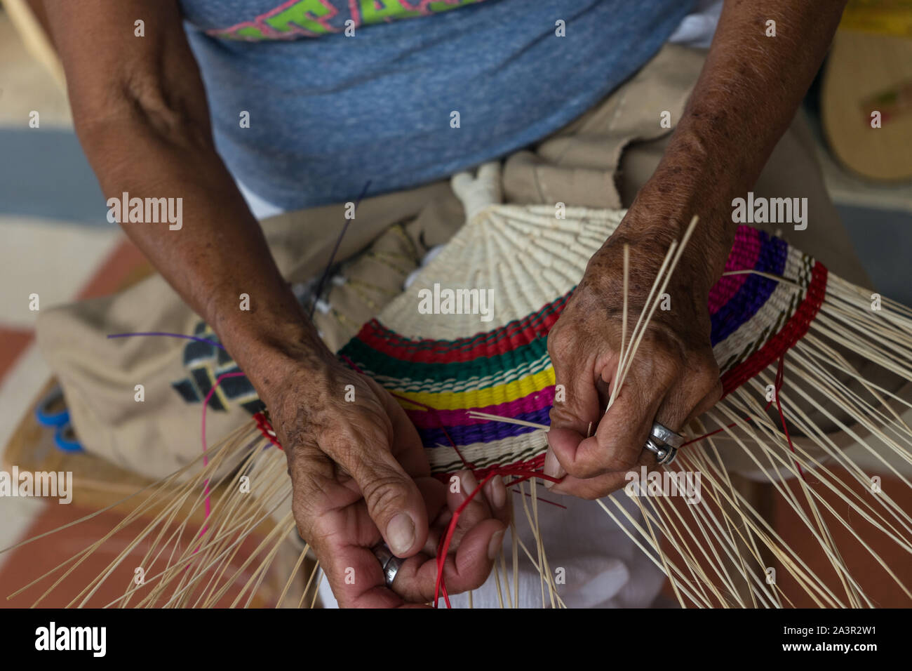 hand weaving in South America Stock Photo - Alamy