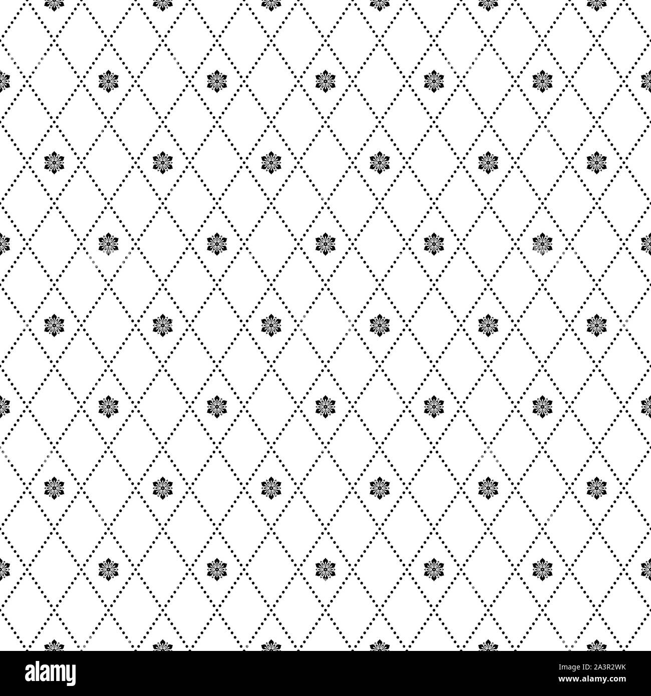 Geometric dotted pattern. Seamless abstract black and white dotted ...