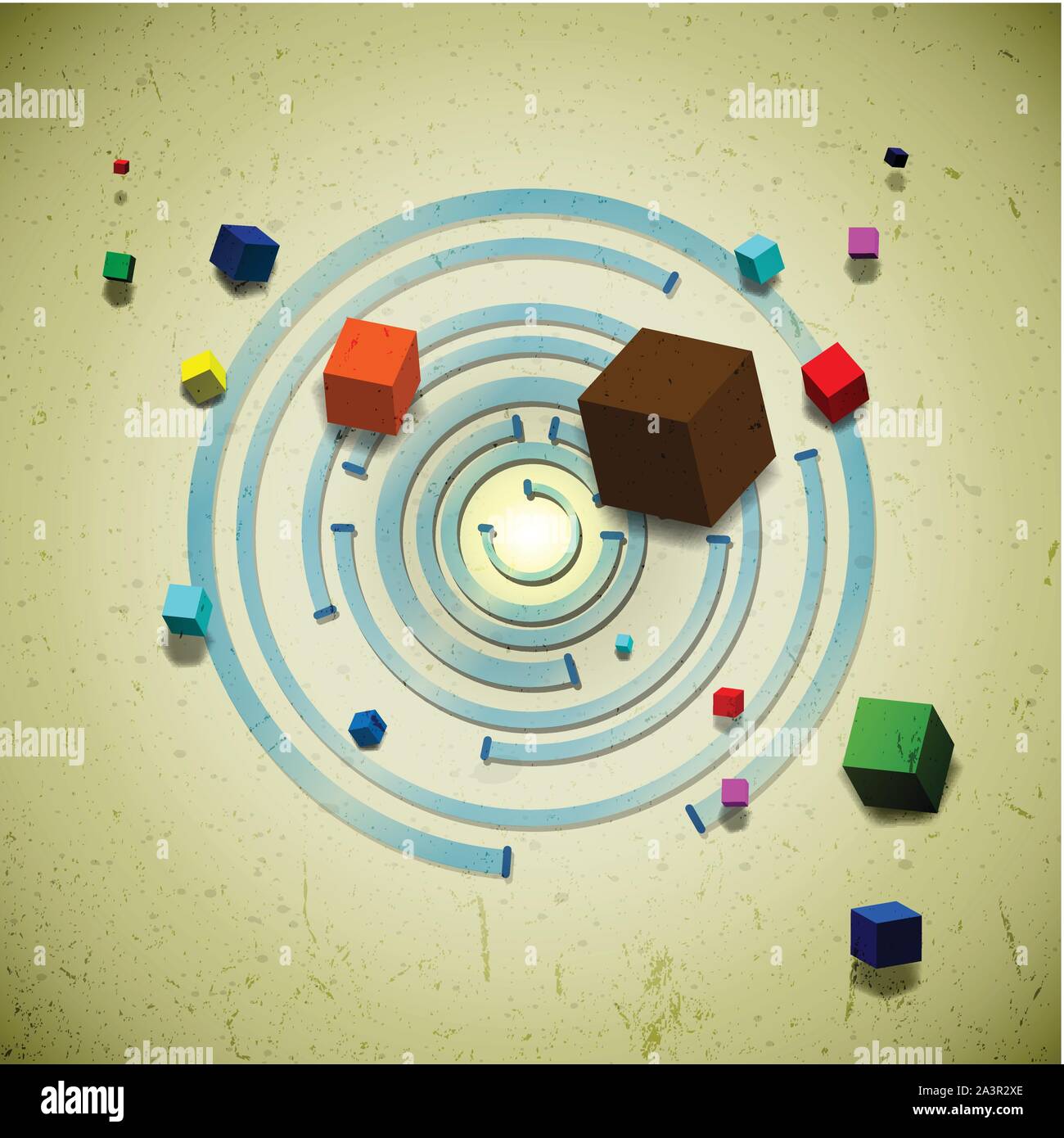 Abstract 3d cubes form Stock Vector Images - Alamy