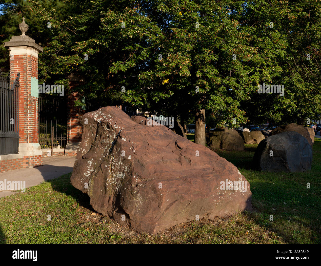 Stone field structure on Gold Street in Hartford, Connecticut Stock ...
