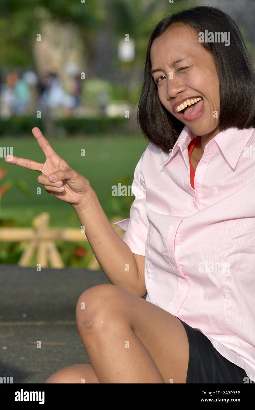 Japanese Girls Peace Sign