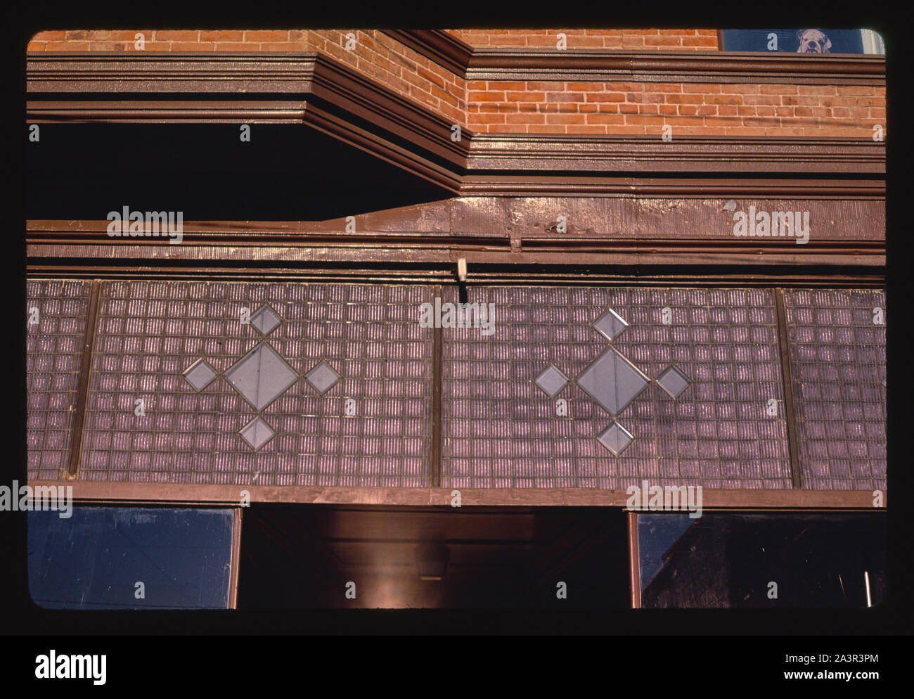 Storefront Transom, angle 1, Main Street, Chinook, Montana Stock Photo ...