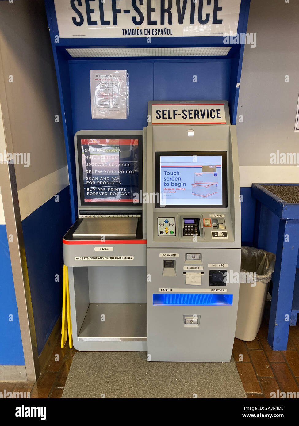 Orlando,FL/USA-10/7/19: A self service postage machine in an United ...