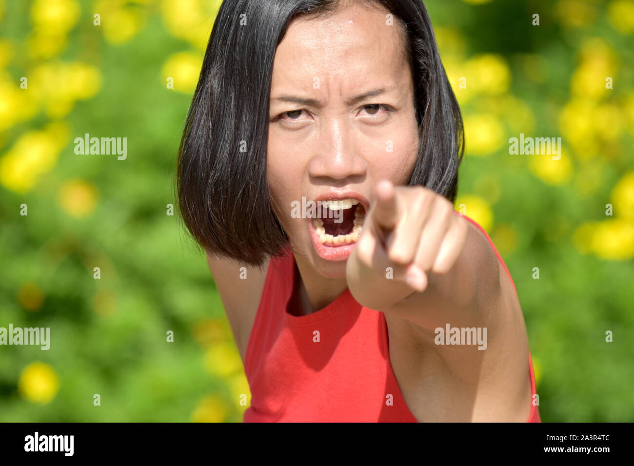 An Upset Female Woman Stock Photo - Alamy