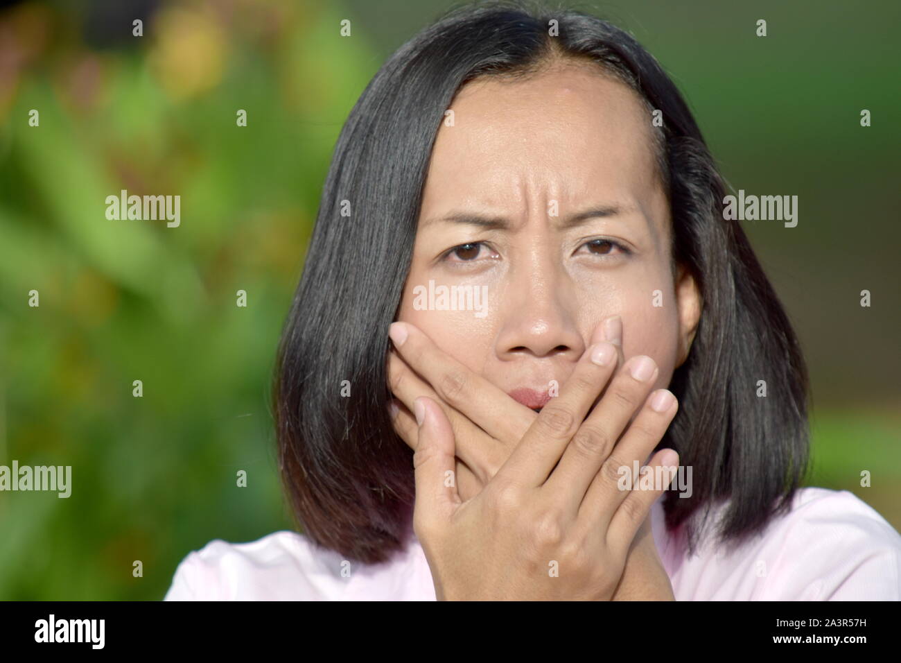 Quiet Pretty Person Stock Photo - Alamy