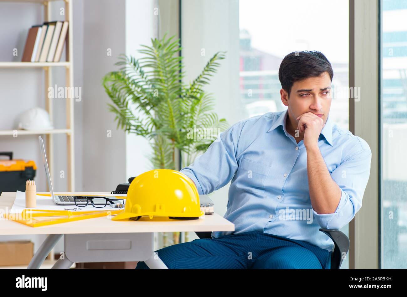 The construction engineer working on new project Stock Photo - Alamy