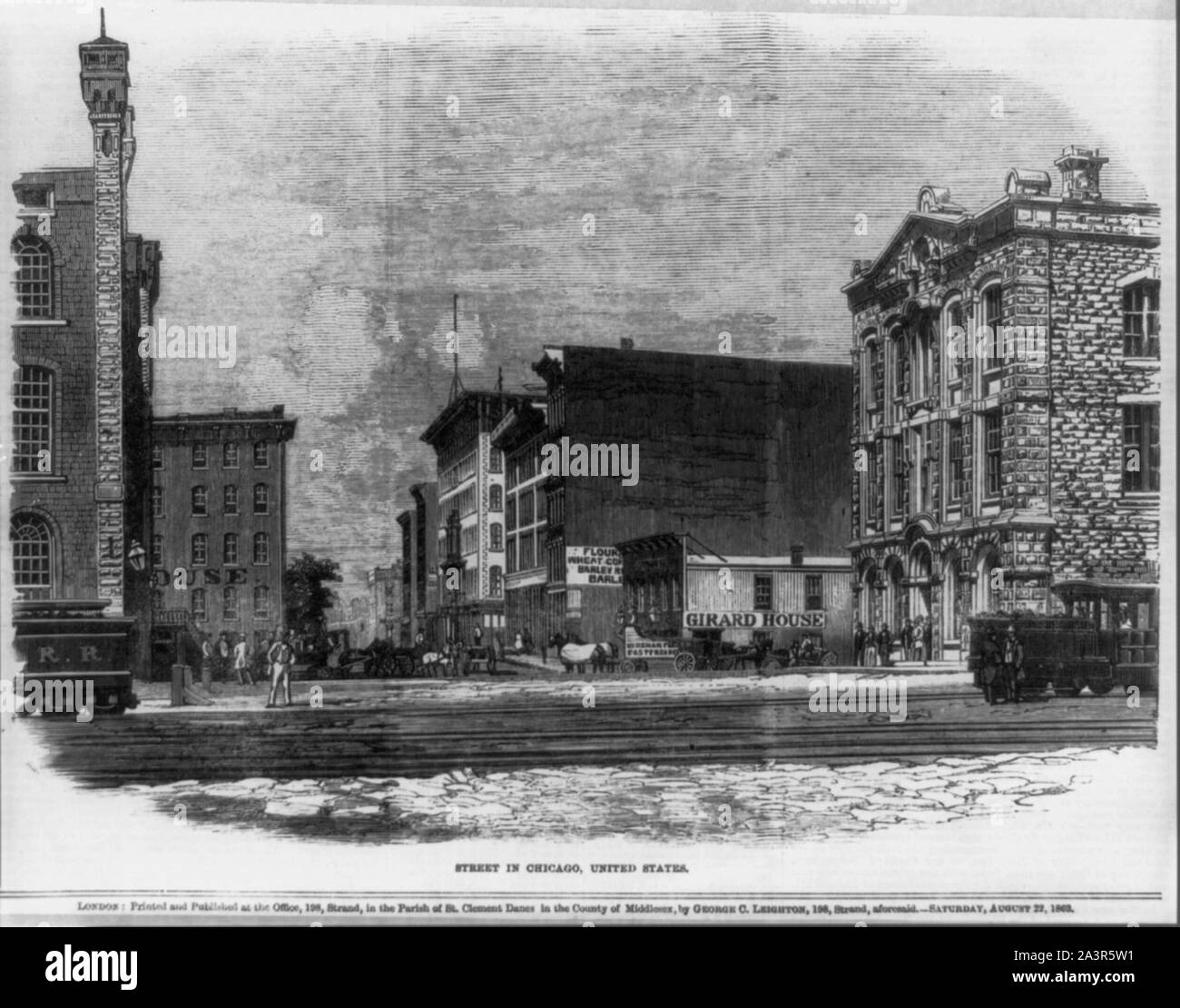 Urban city life chicago Black and White Stock Photos & Images - Alamy