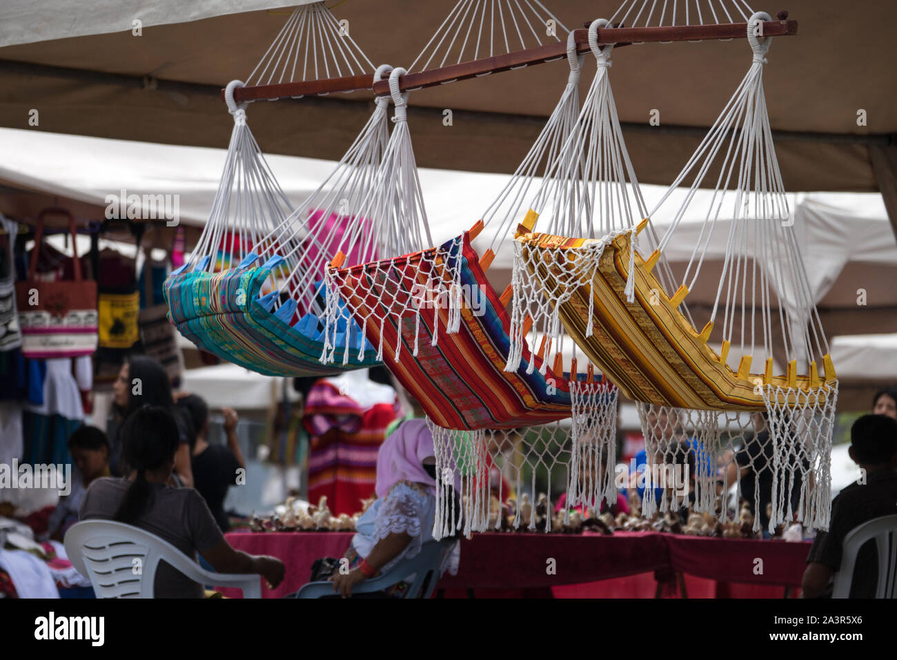 handmade hammocks, South America Stock Photo - Alamy