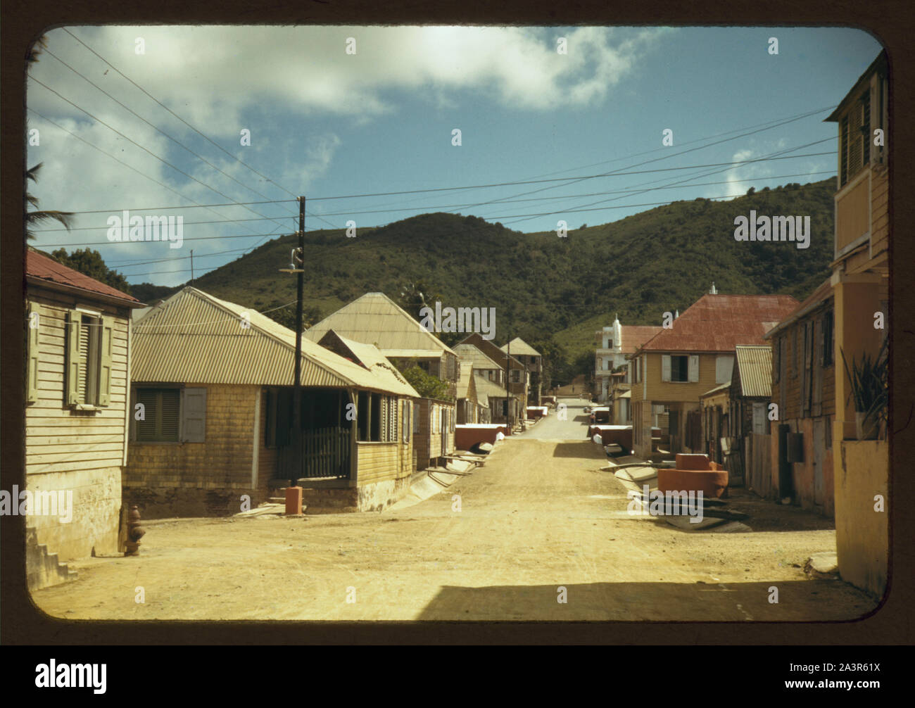 Street in a town in the Virgin Islands (St. Thomas Stock Photo - Alamy