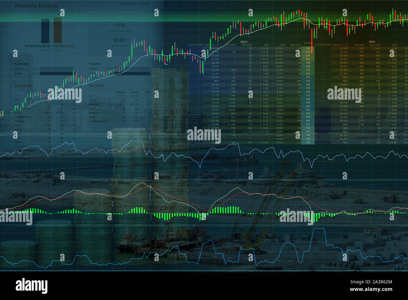 Picture of stock market and economic data Stock Photo - Alamy