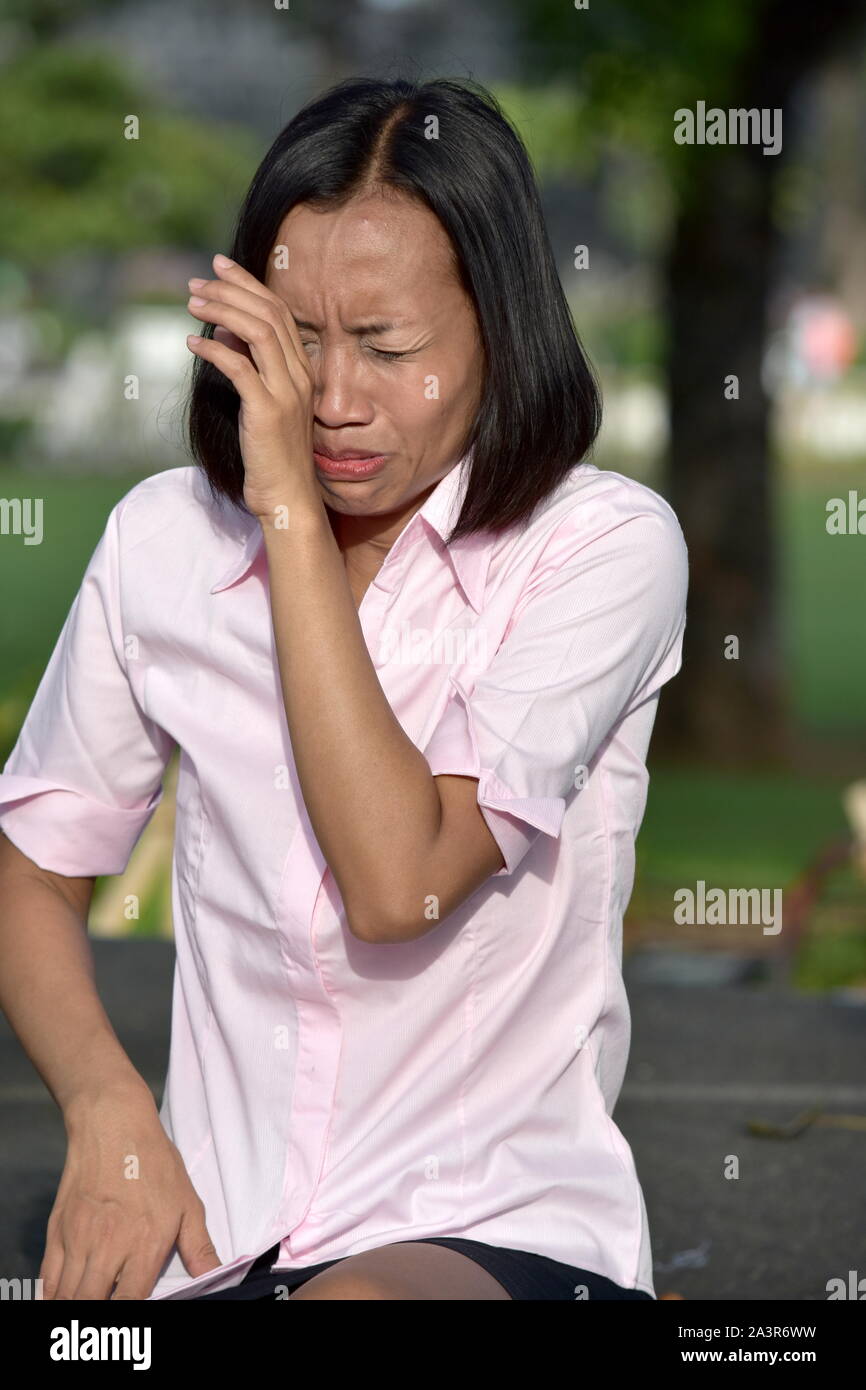 Crying Female Woman Stock Photo - Alamy