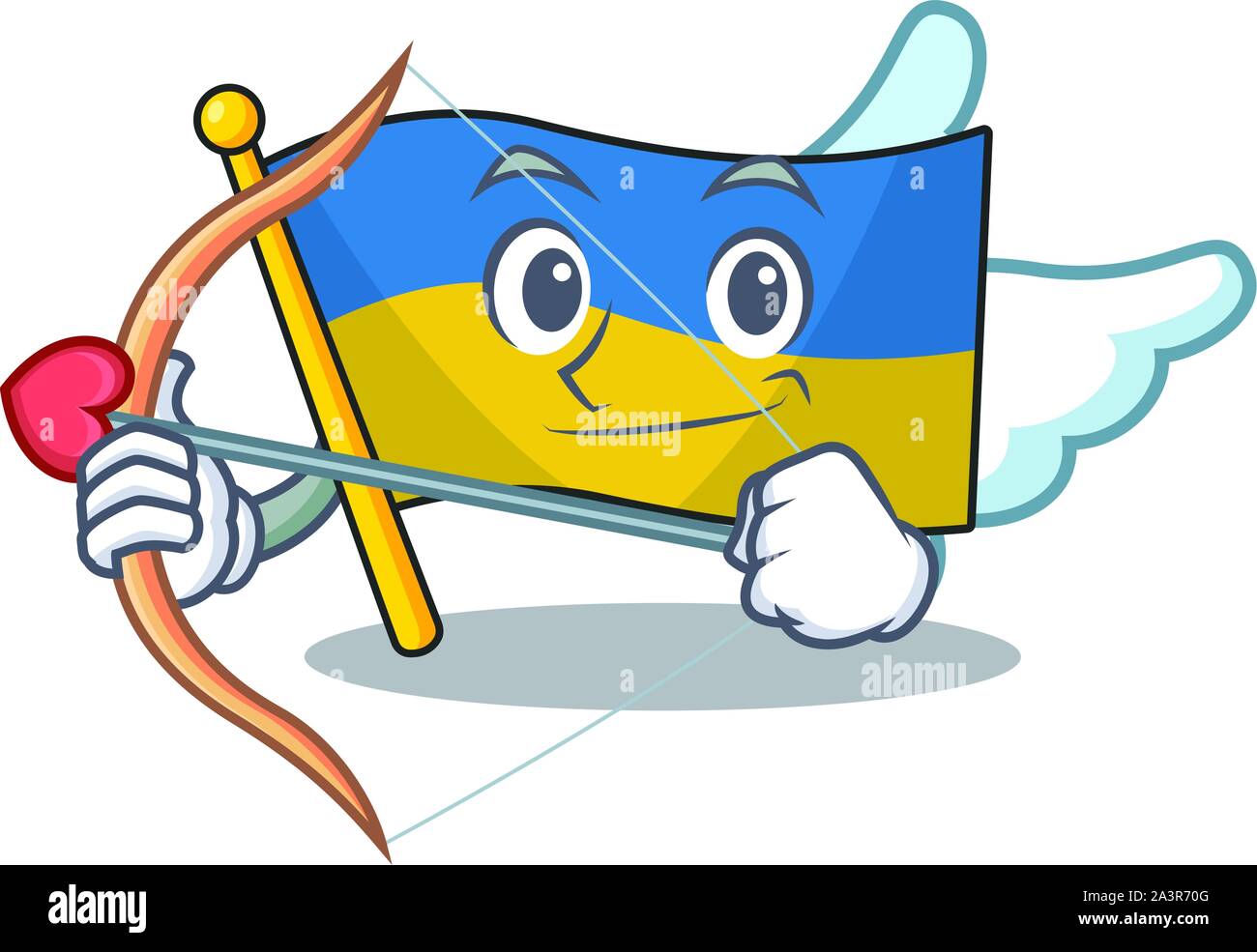 Cupid flag ukraine cartoon isolated the mascot Stock Vector Image & Art ...