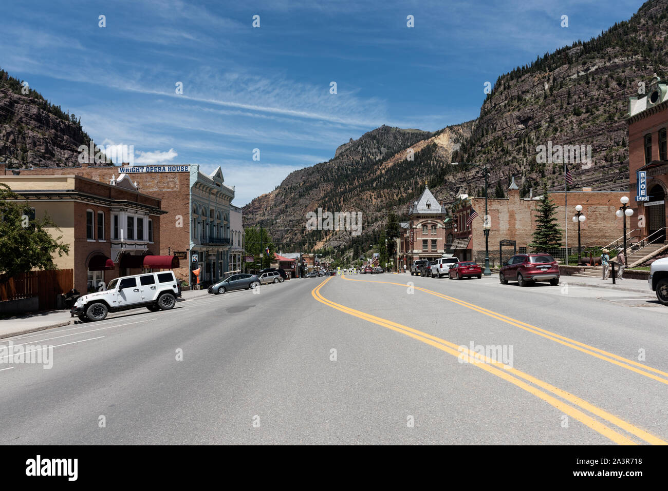 Street view in Ouray, Colorado Stock Photo - Alamy