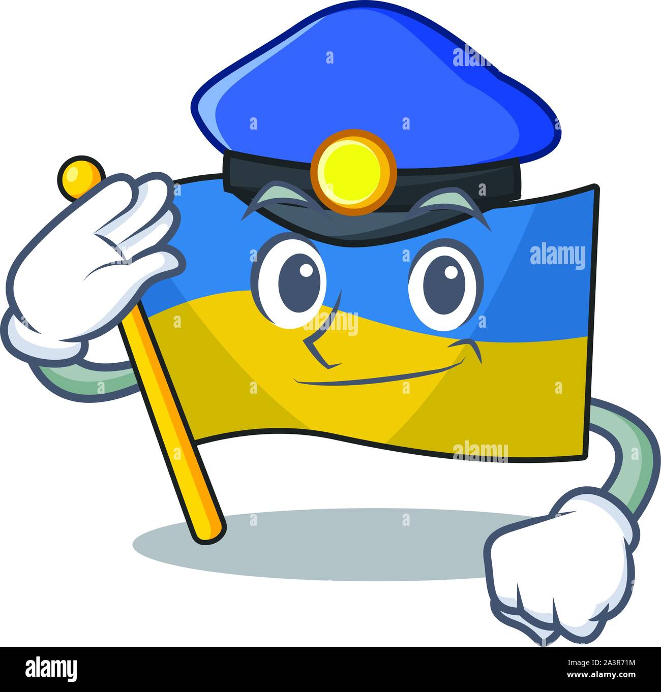 Police flag ukraine cartoon isolated the mascot Stock Vector Image ...