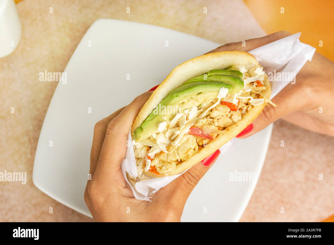 Venezuelan typical food, arepa Stock Photo - Alamy