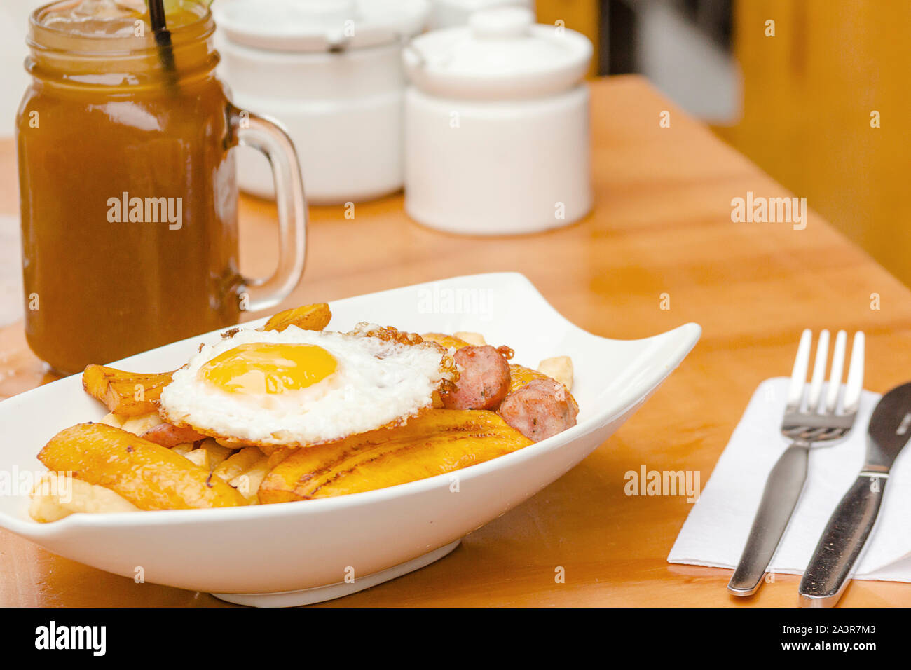 Homemade Peruvian salchipapa fries, peru food typical Stock Photo - Alamy