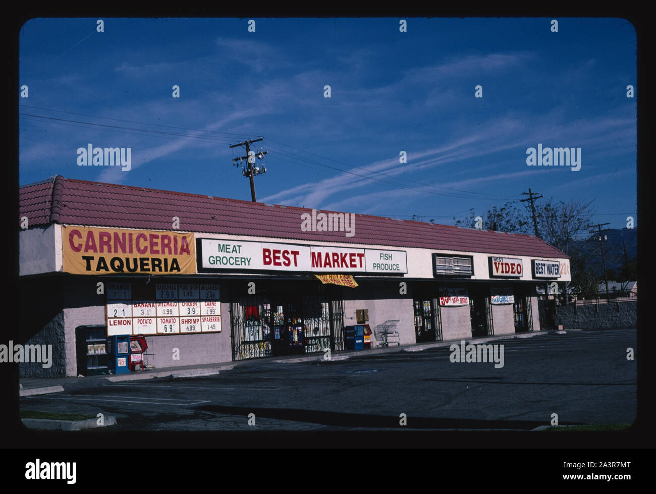 Strip mall, San Bernardino, California Stock Photo - Alamy