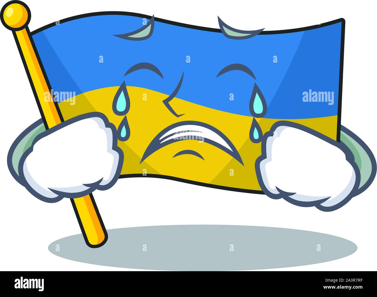 Crying flag ukraine in the character shape Stock Vector Image & Art - Alamy