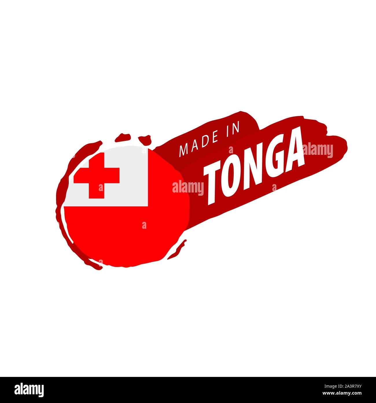 Tonga flag, vector illustration on a white background Stock Vector ...