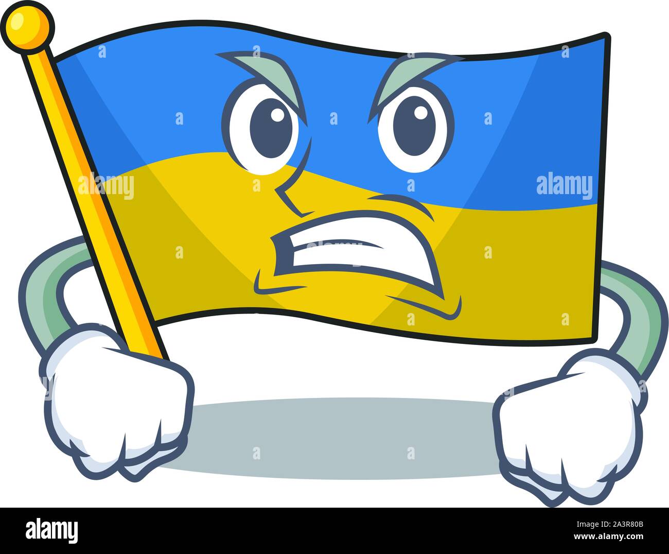 Angry flag ukraine in the character shape Stock Vector Image & Art - Alamy