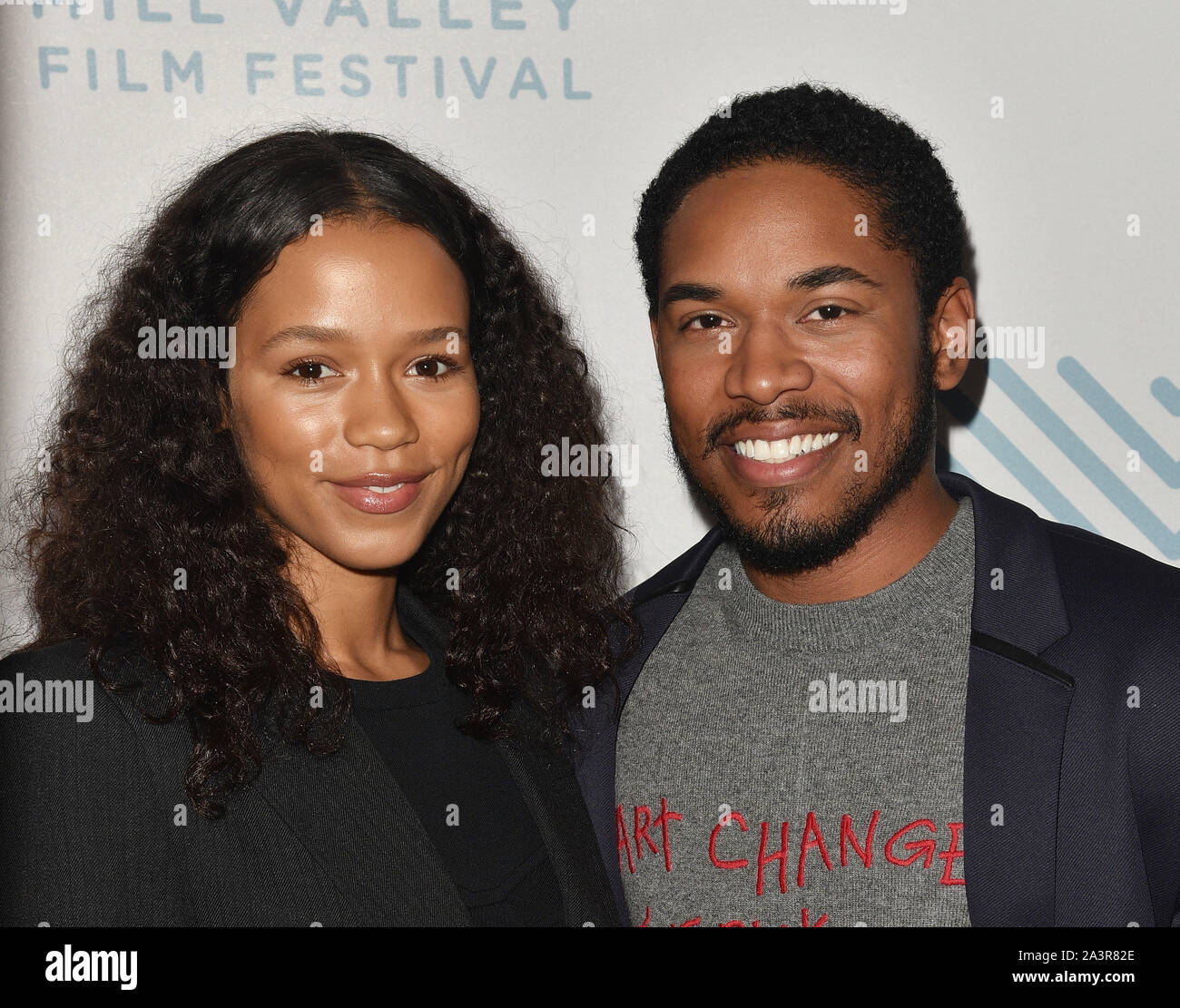 SAN RAFAEL, CA - OCTOBER 07: Taylor Russell and Kelvin Harrison Jr ...