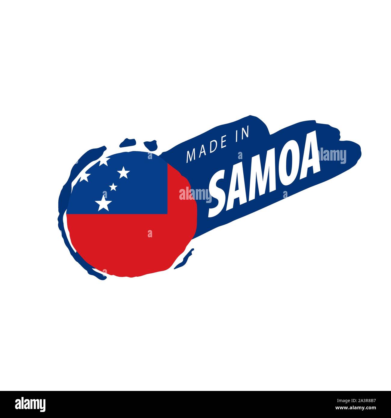 Samoa flag, vector illustration on a white background Stock Vector ...