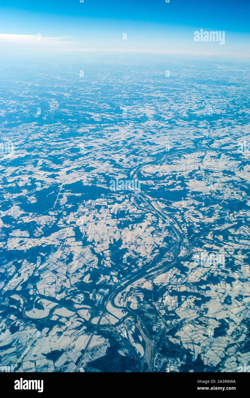 Rural/Countryside South Québec During Winter, Farmlands, Villages and ...