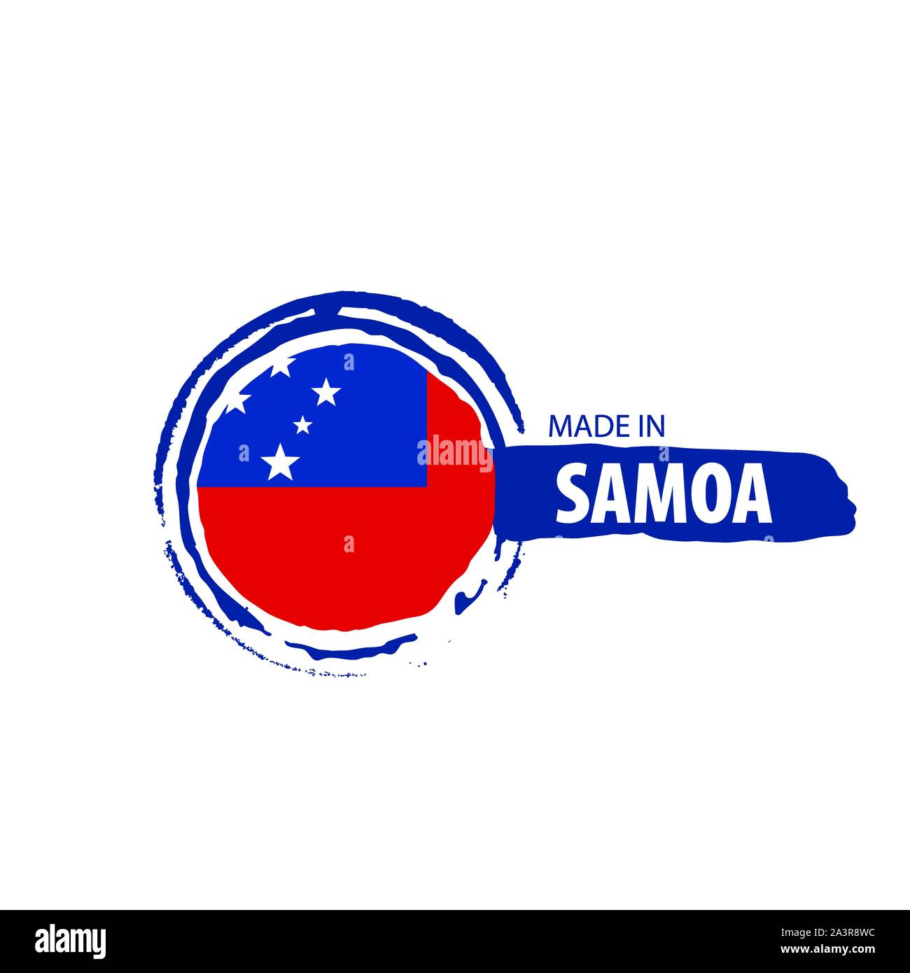 Samoa flag, vector illustration on a white background Stock Vector ...