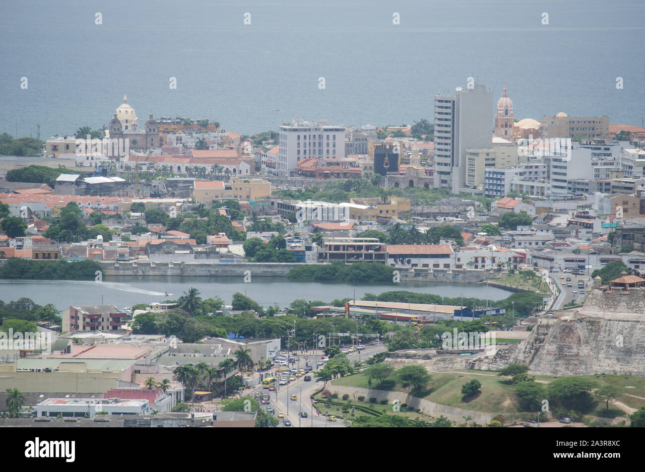 La Matuna and the Walled City as seen in the distance from Cerro de La ...