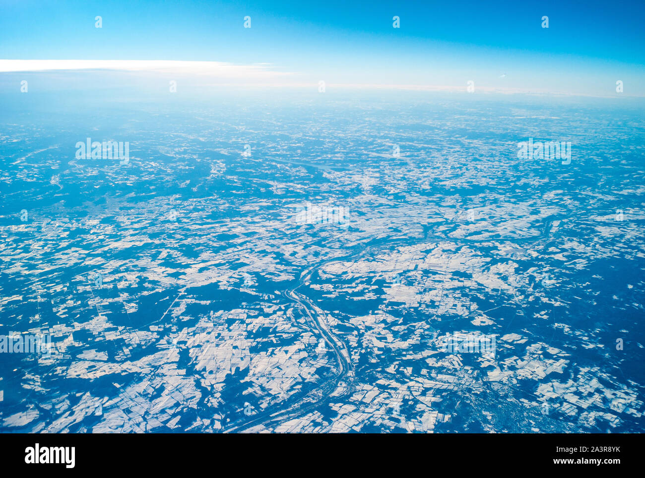 Rural/Countryside South Québec During Winter, Farmlands, Villages and ...