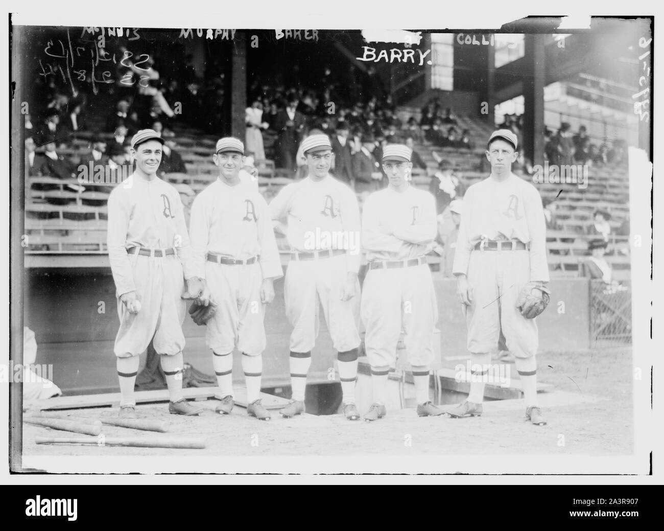 Stuffy McInnis, Eddie Murphy, Frank Baker, Jack Barry, Eddie Collins ...