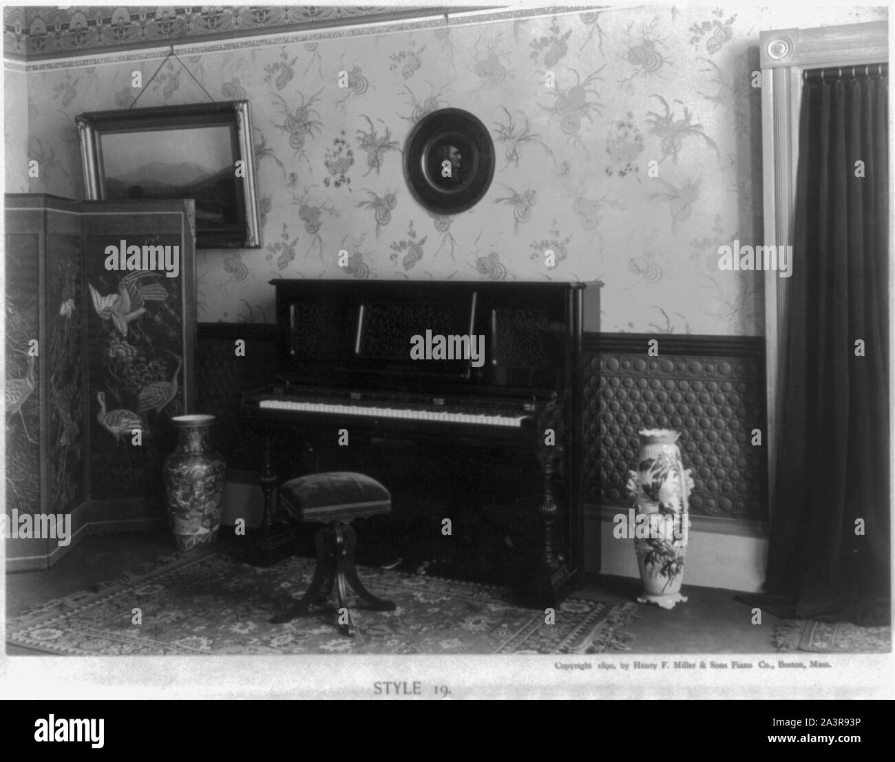 Style 19. Upright piano-forte, designed and manufactured by Henry F ...